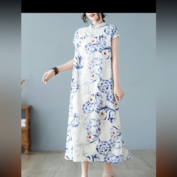 Dresses | Preowned Summer Cotten Chinese Traditional Dress | Poshmark